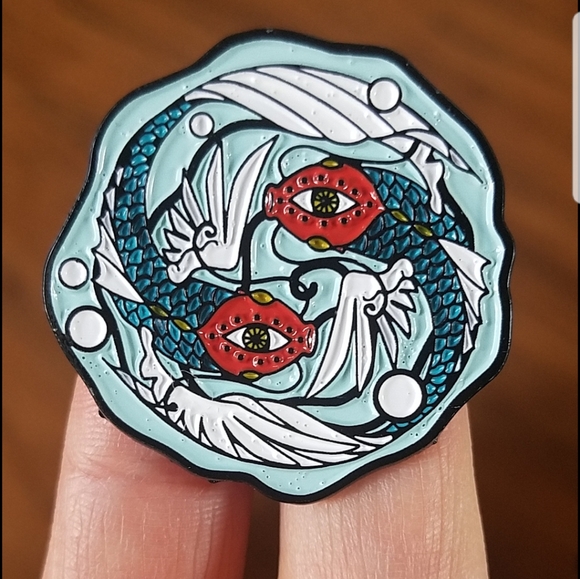 Jewelry | 2 For 13 Yin And Yang Koi Fish Enamel Pin | Poshmark
